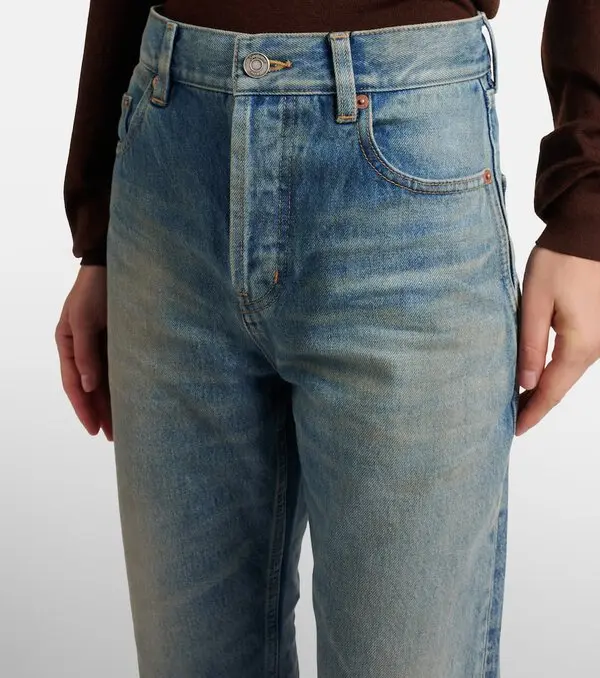 Saint Laurent 90s Cropped Slim Jeans