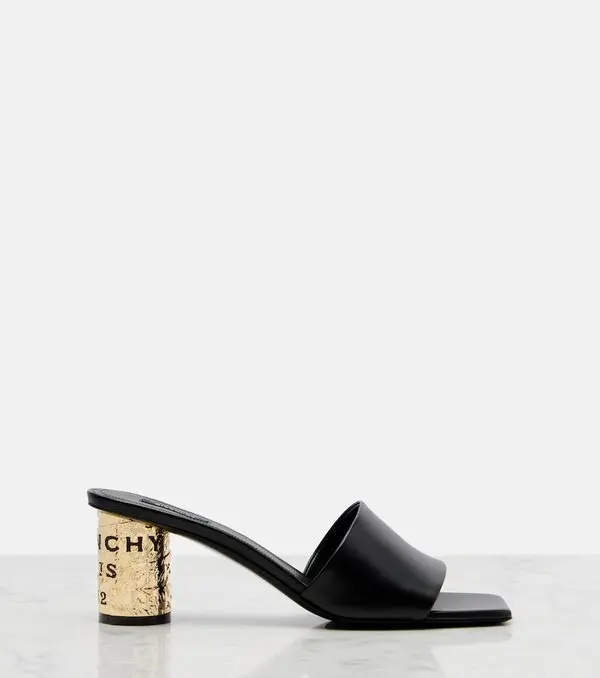 Givenchy Tape 65 Leather Mules - Black