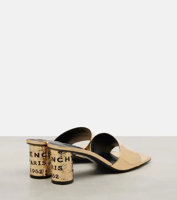 Givenchy Tape 65 Mirrored Leather Mules
