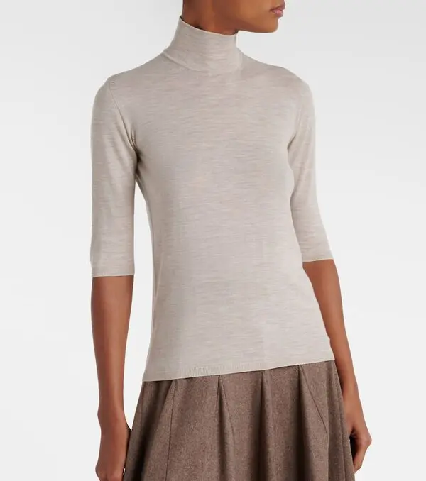 Max Mara Boa Virgin Wool Turtleneck Top