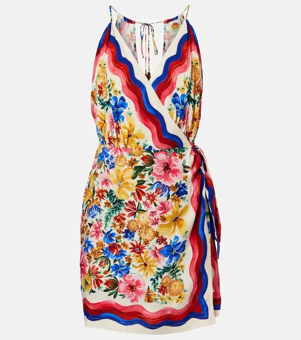 Farm Rio Floral Floraline Mini Dress - Multicoloured