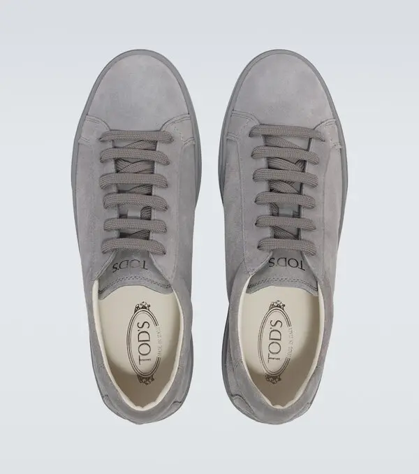 TOD'S Suede Lace-up Sneakers - Grey