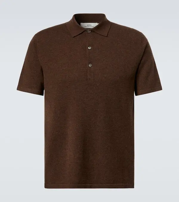 Arch4 Cashmere Polo Shirt - Brown