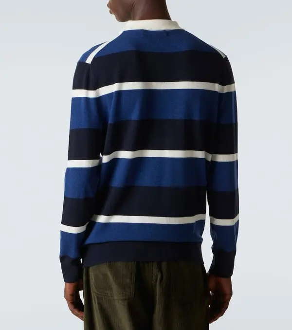 Arch4 Striped Cashmere Polo Sweater