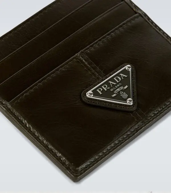 Prada Logo Leather Card Holder