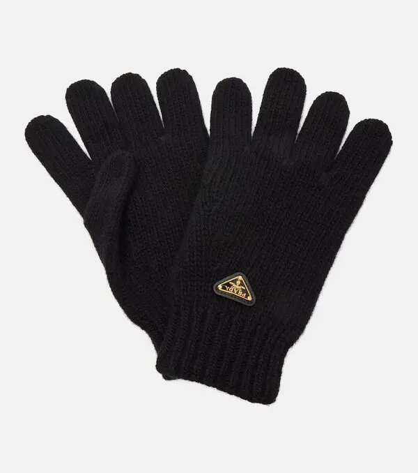 Prada Virgin Wool Gloves - Black