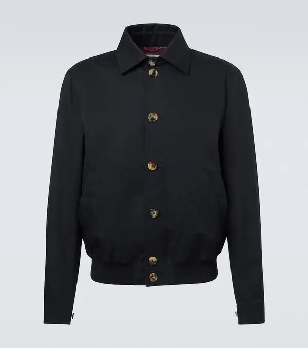 Brunello Cucinelli Cotton-blend Blouson Jacket - Black