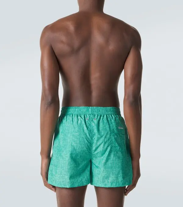 Kiton Logo Swim Trunks - Green