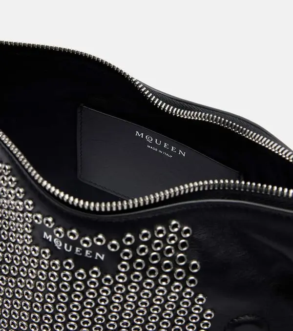 Alexander McQueen Manta Embellished Leather Clutch