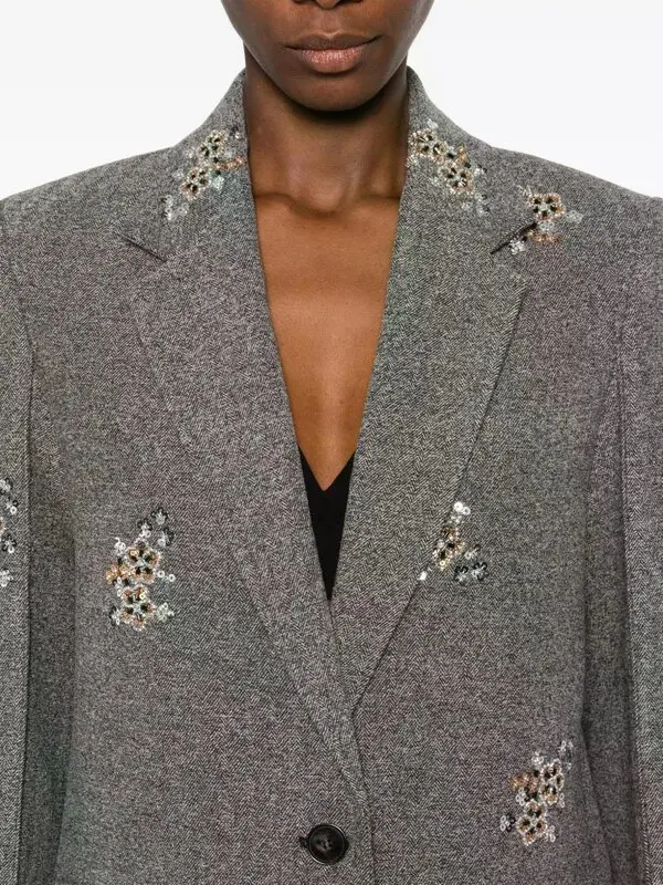 Maje Floral-embroidered Blazer
