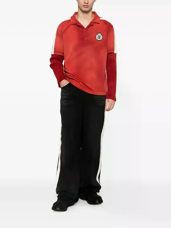 424 Stripe-side Logo-patch Polo Shirt - Red