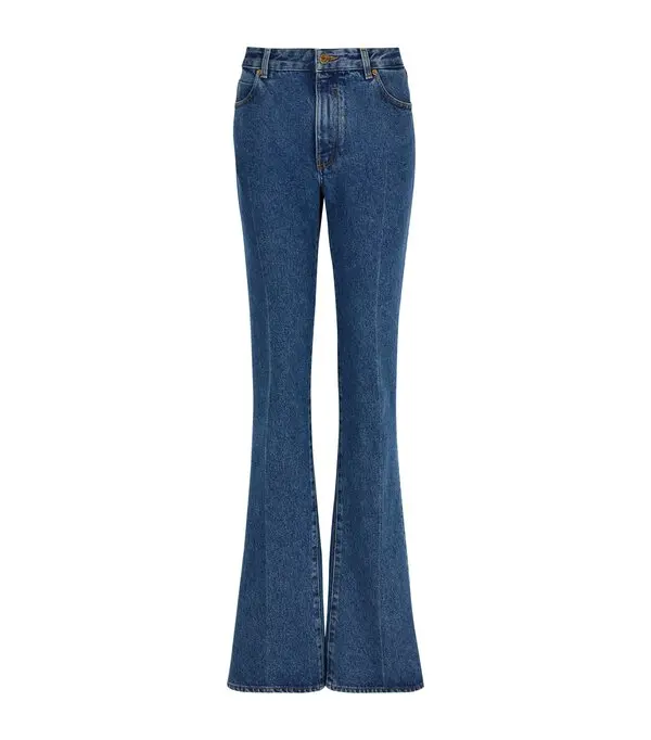 Balmain Elongated Straight Leg Jeans - Blue