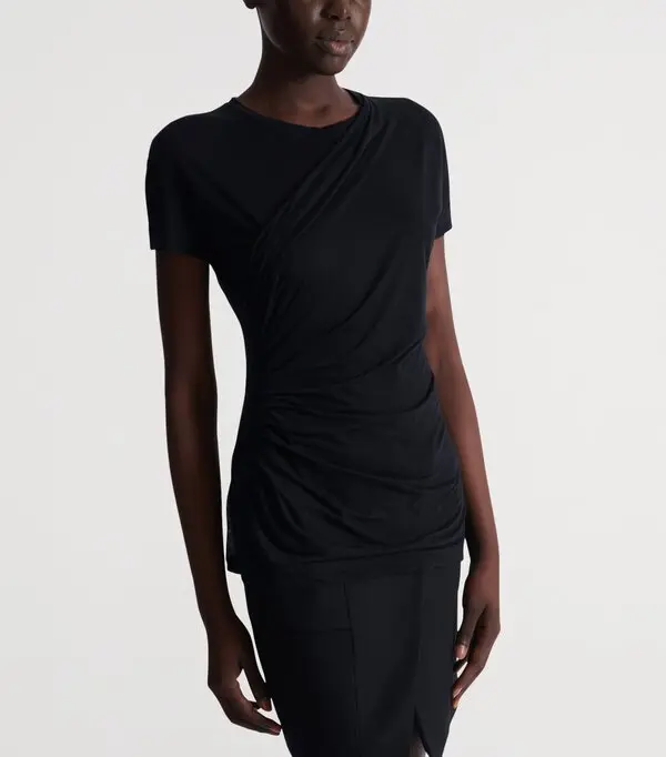 Balmain Cotton Draped T-shirt