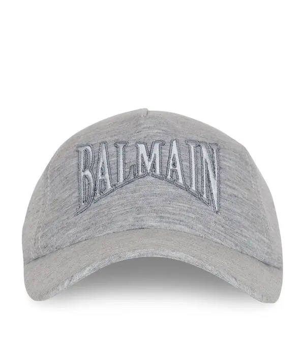 Balmain Logo Baseball Cap - Grey