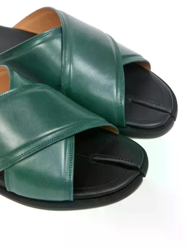 MAISON MARGIELA Tabi Numbers Crossed Sandals - Green