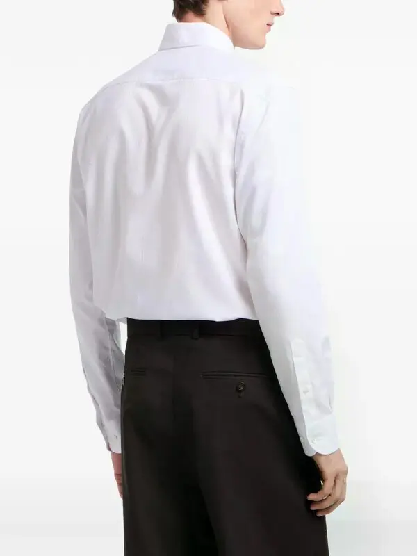 Emporio Armani Long-sleeves Cotton Shirt - White