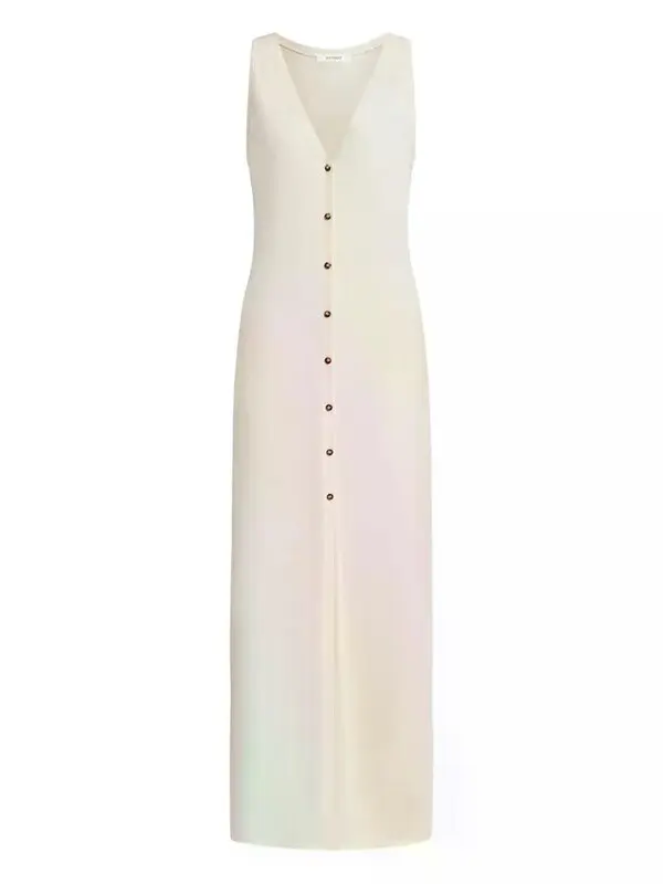 12 STOREEZ Buttoned Maxi Dress - Neutrals