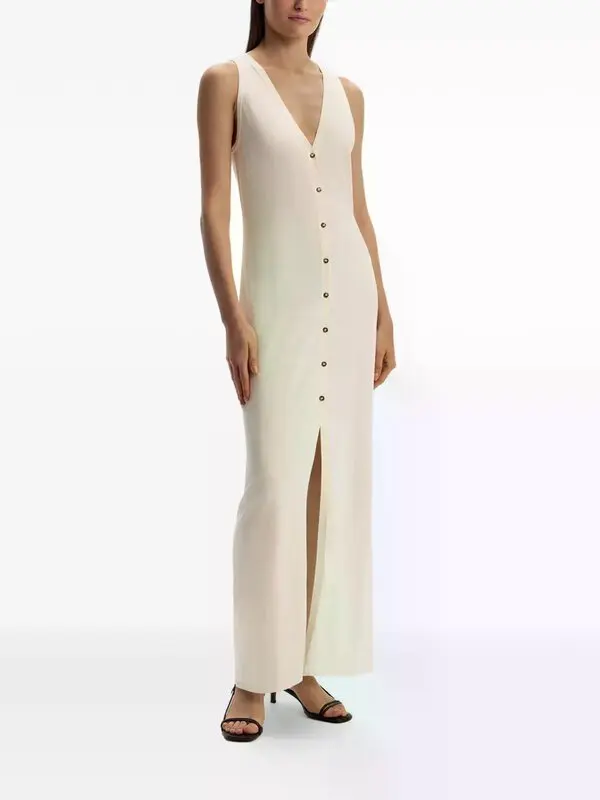 12 STOREEZ Buttoned Maxi Dress - Neutrals