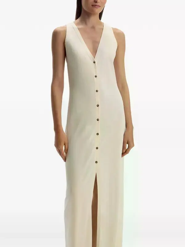 12 STOREEZ Buttoned Maxi Dress - Neutrals