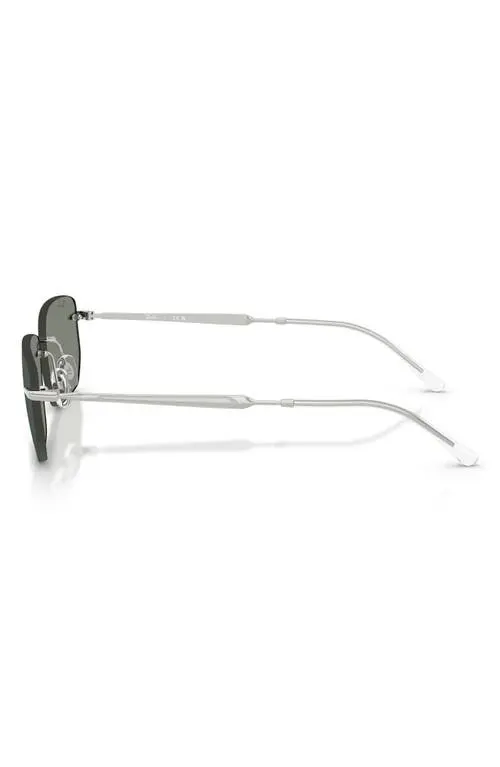 Ray-ban 56mm Rimless Sunglasses - Silver