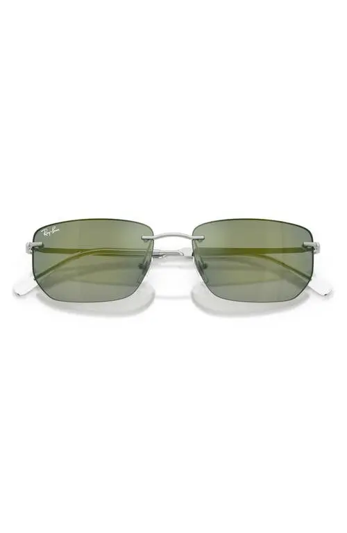 Ray-ban 56mm Rimless Sunglasses - Silver