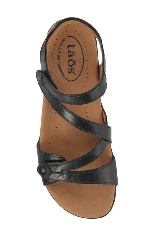 TAOS Big Time Ankle Strap Sandal - Black