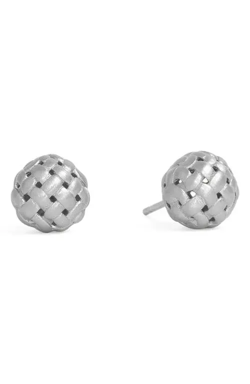 DEAN DAVIDSON Weave Ball Stud Earrings - Silver