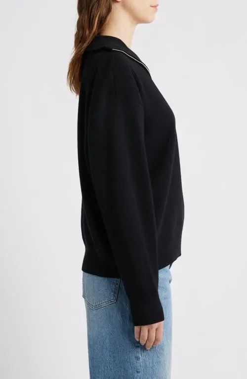 Brooklyn Industries Half-zip Waffle Knit Sweater