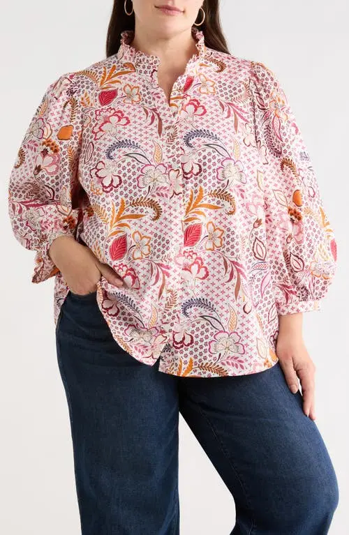 SUGARLIPS Floral Button-up Shirt