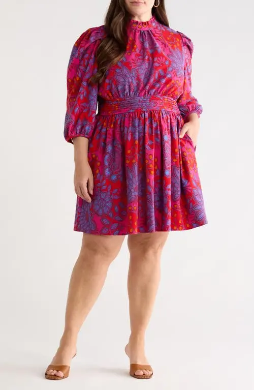 SUGARLIPS Floral Pleated Dress