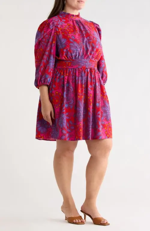 SUGARLIPS Floral Pleated Dress