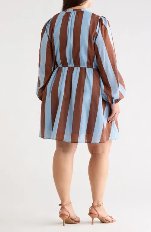 SUGARLIPS Evabelle Stripe Long Sleeve Shift Dress
