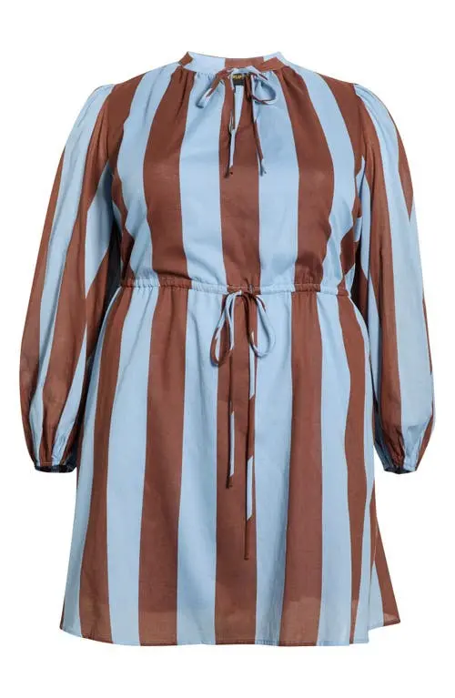SUGARLIPS Evabelle Stripe Long Sleeve Shift Dress
