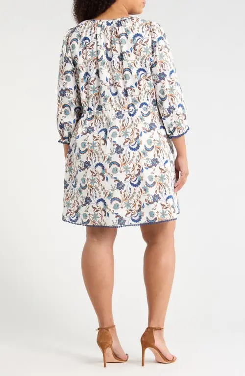 SUGARLIPS Ralston Floral Print Mini Dress - Off-white-multi