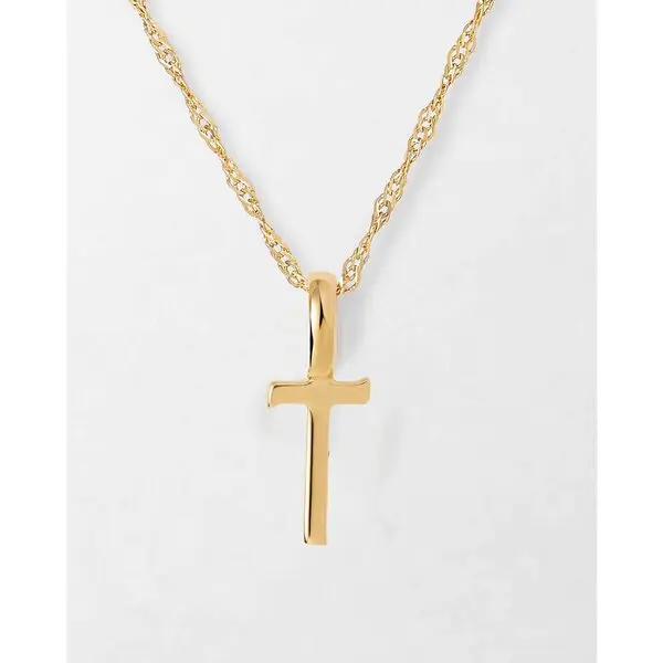 EDGE OF EMBER Solid Gold Initial Necklace - T
