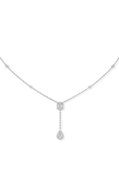 Messika My Twin Diamond Necklace - White Gold