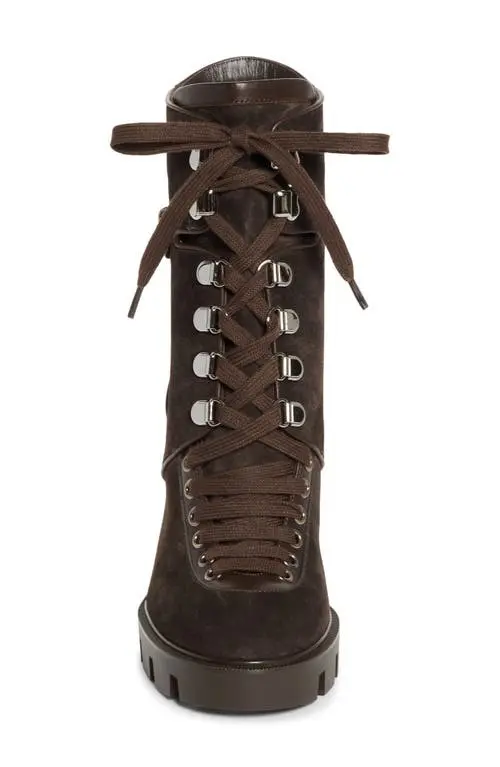 CHRISTIAN LOUBOUTIN Macademia 100 Combat Boots - Cafe/dark Brown