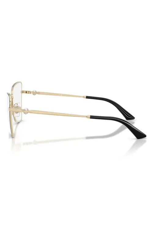 JIMMY CHOO 54mm Irregular Eyeglasses - Pale Gold/black/demo Lens