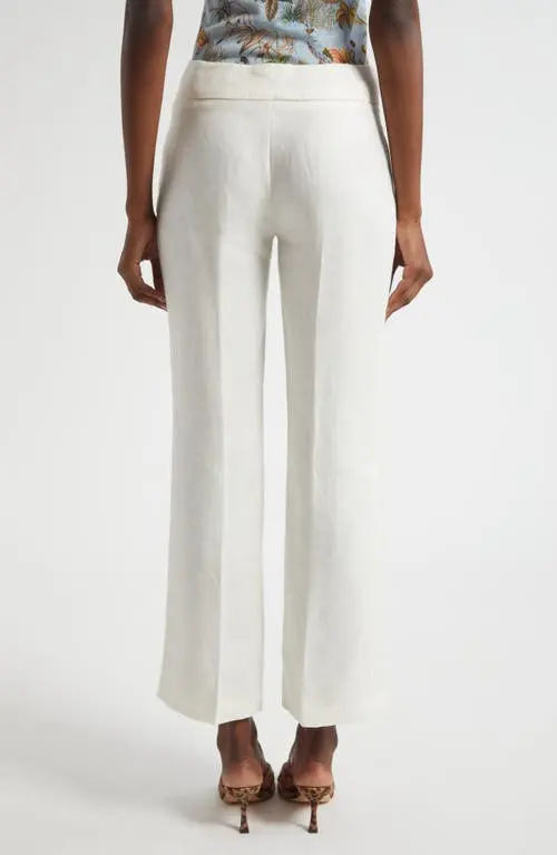 Etro Linen Ankle Flare Trousers