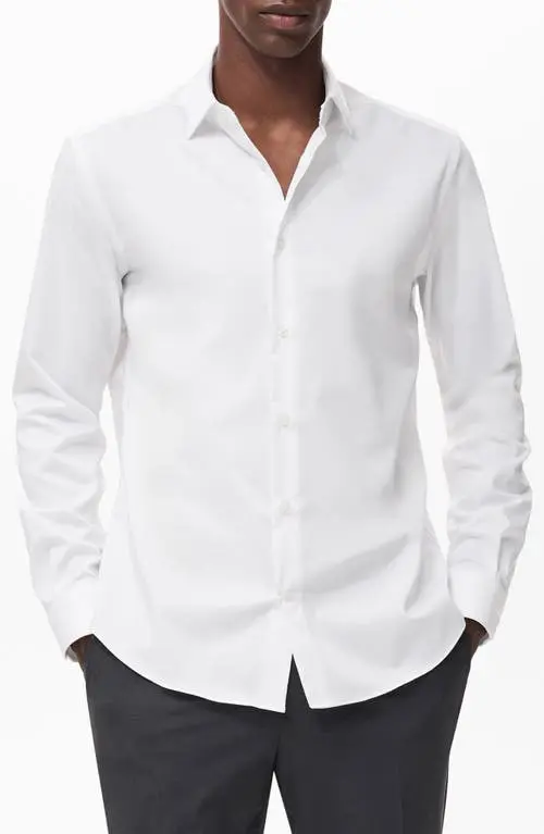Mango Stretch Button-up Shirt - White