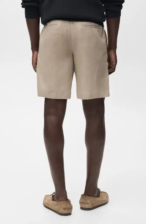 Mango Linen And Cotton Bermuda Shorts