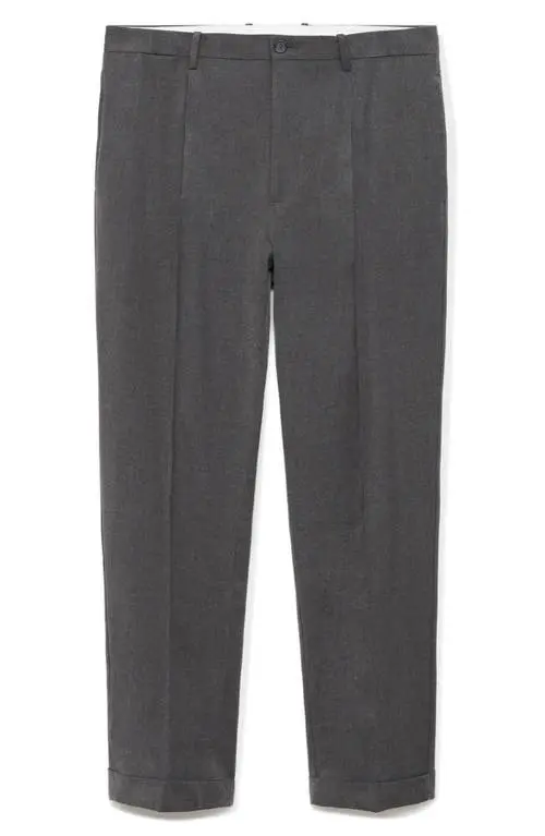 Mango Regular Fit Pleated Trousers