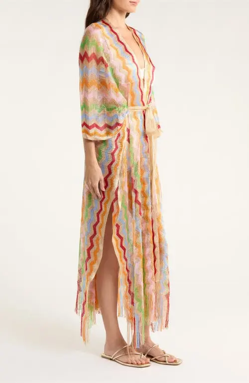 Elan Chevron Cover-up Caftan