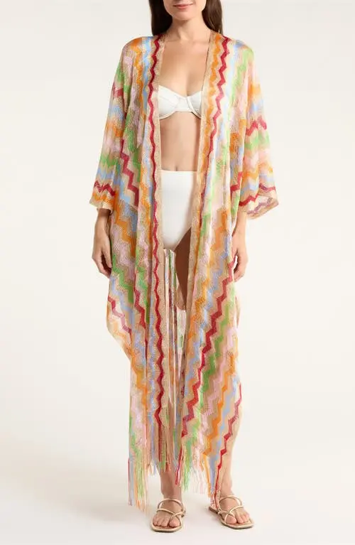 Elan Chevron Cover-up Caftan