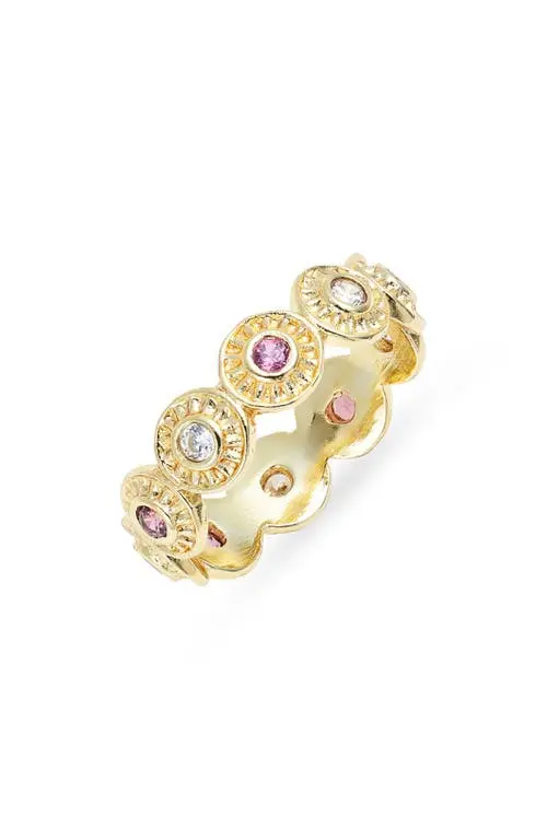 KIARA BY KI-ELE Helene Two-stone Ring - Gold/amethyst