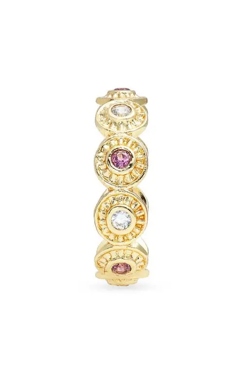 KIARA BY KI-ELE Helene Two-stone Ring - Gold/amethyst