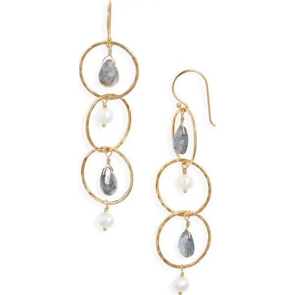 KIARA BY KI-ELE Trinity Drop Earrings - Gold