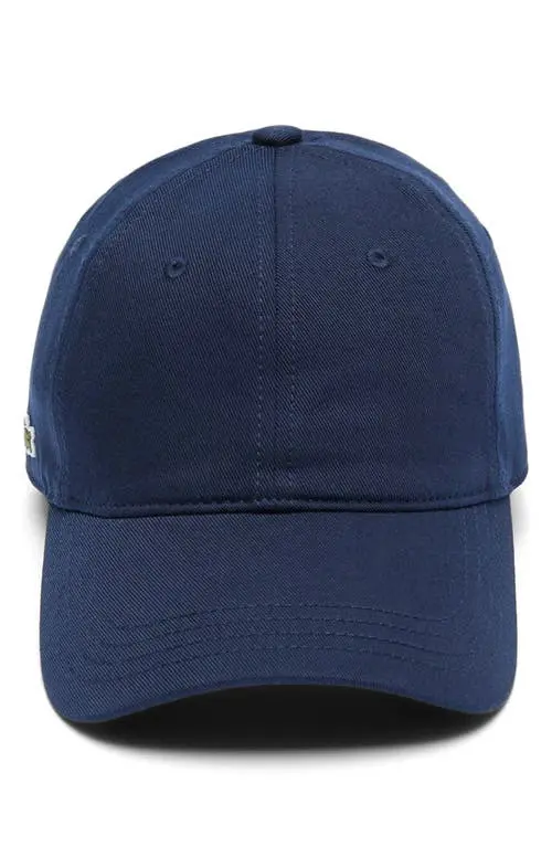 Lacoste Cotton Twill Baseball Cap - Navy Blue