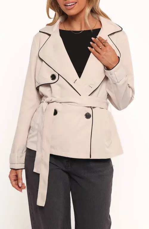 PETAL & PUP Tipped Trim Cropped Trench