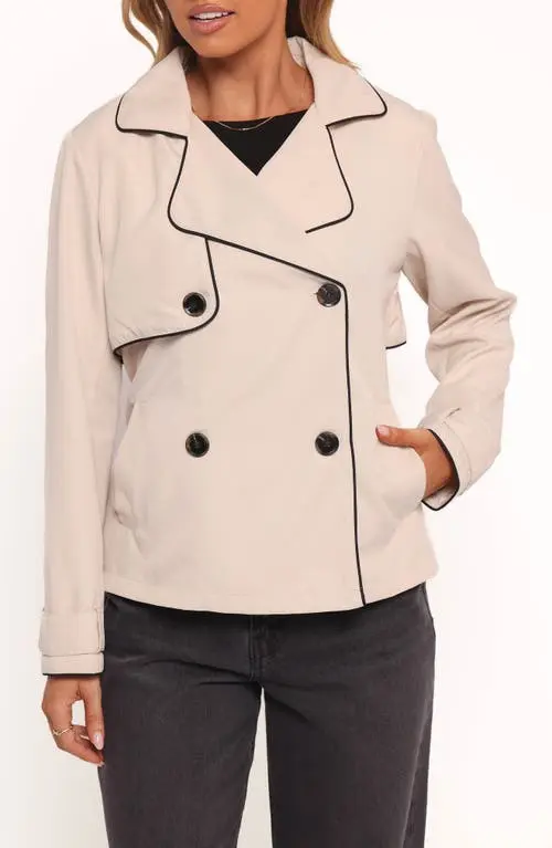 PETAL & PUP Tipped Trim Cropped Trench